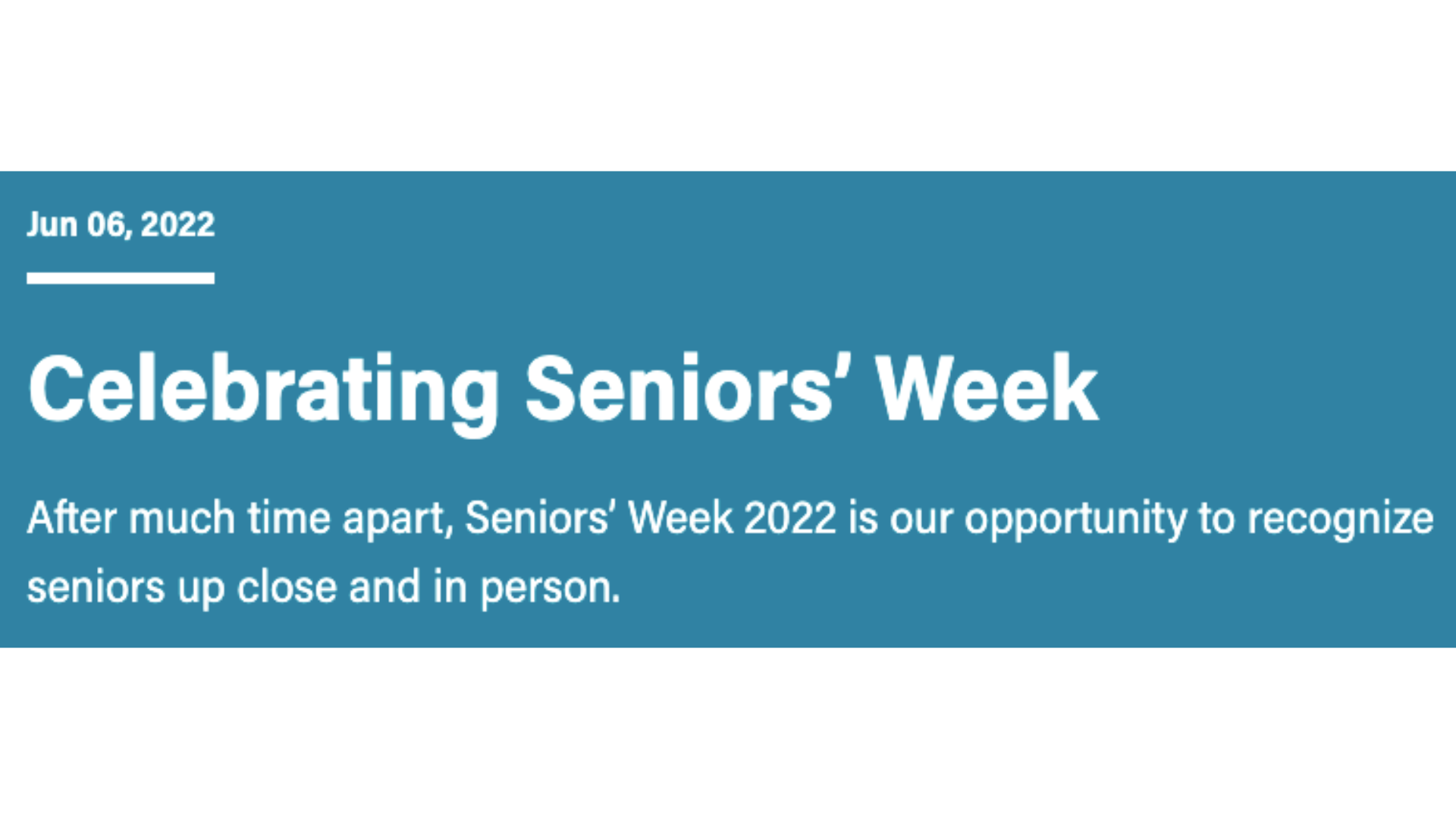 Celebrating Seniors’ Week - Healthy Aging CORE Alberta