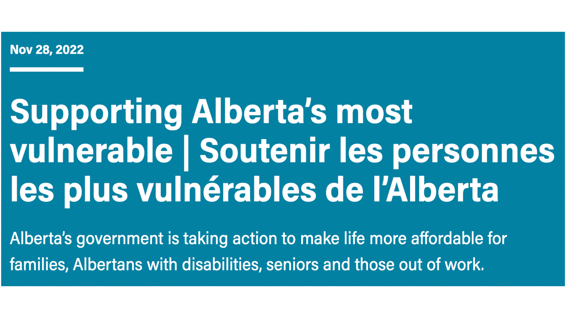 Supporting Alberta’s Most Vulnerable - Healthy Aging CORE Alberta