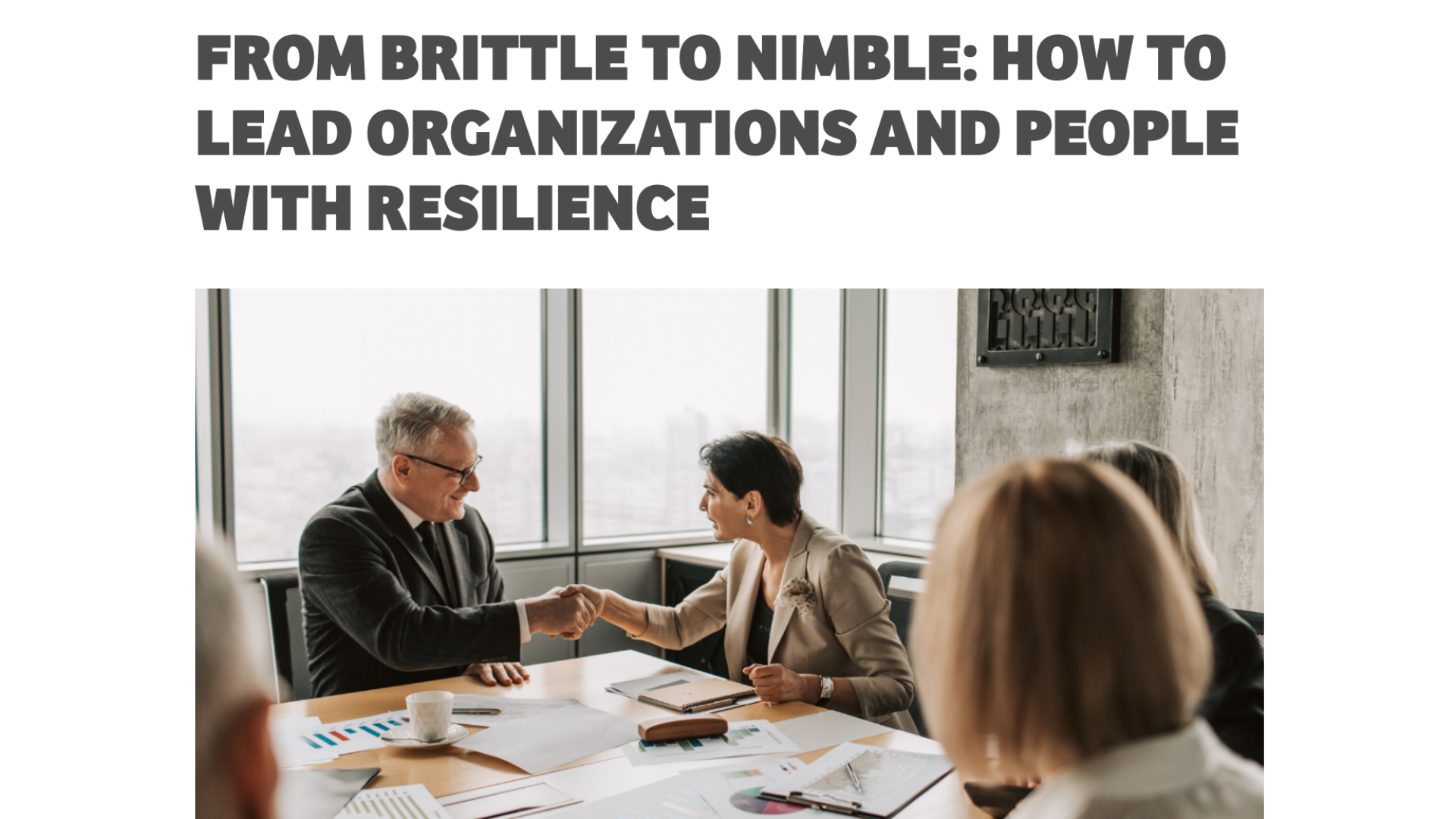 From Brittle to Nimble: How to Lead Organizations and People with ...