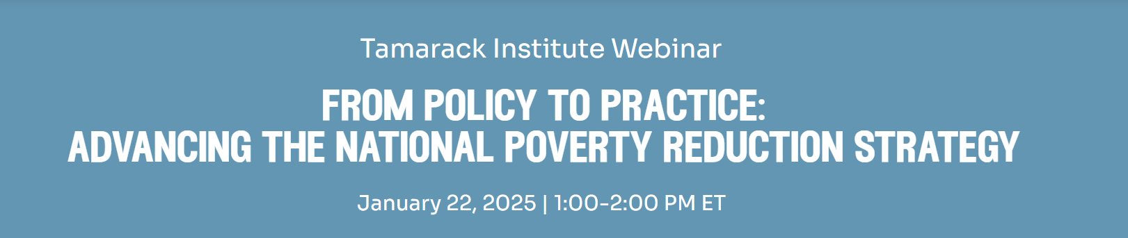 [Webinar] From Policy to Practice: Advancing the National Poverty ...
